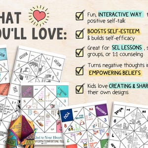 Positive Affirmation Activity for Kids, Counseling Lesson, Self Esteem ...