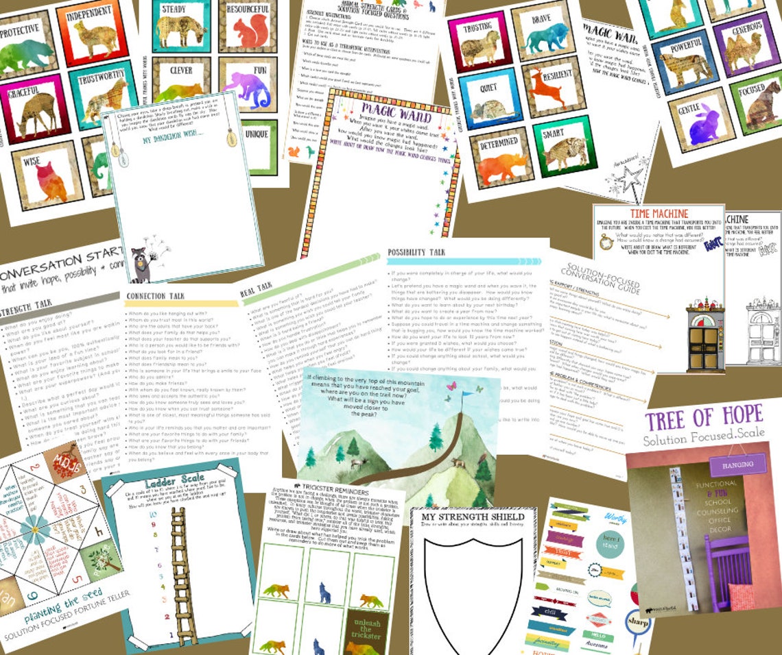 SOLUTION FOCUSED School Counseling/ Individual Counseling Goal Setting ...