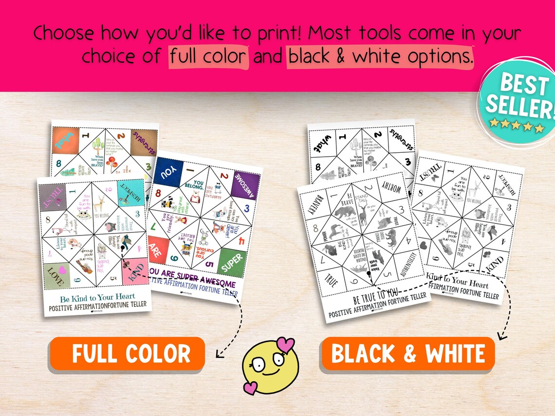 Positive Affirmation Activity for Kids, Counseling Lesson, Self Esteem ...