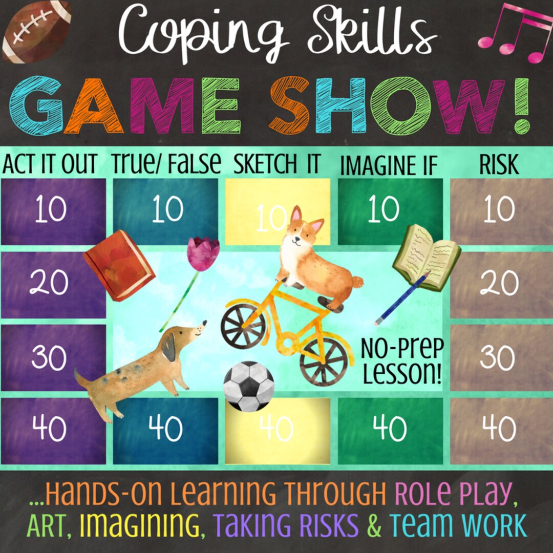 Coping Skills Game Show | SEL Counseling Lesson for Stress Management ...