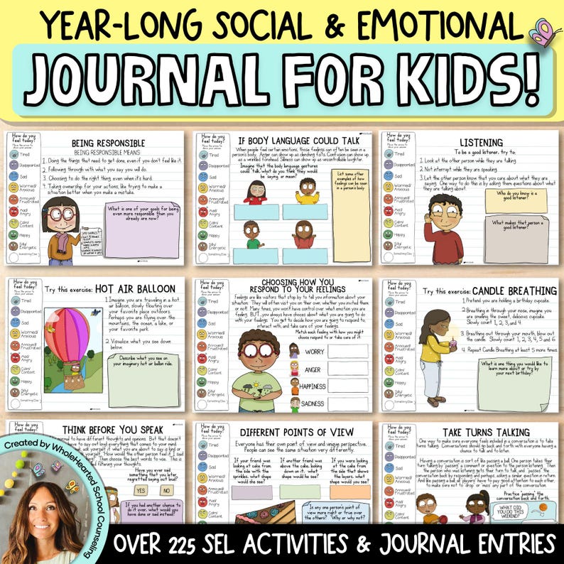 Kids Social Emotional Learning Journal: 220 SEL Activities, Lessons ...