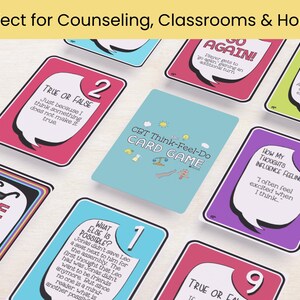 CBT Card Game for Kids: Think-feel-do, SEL Counseling (digital Download ...
