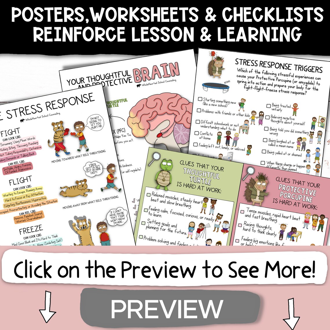 The Brain and Stress Response SEL Trauma Sensitive Kids Lesson on ...