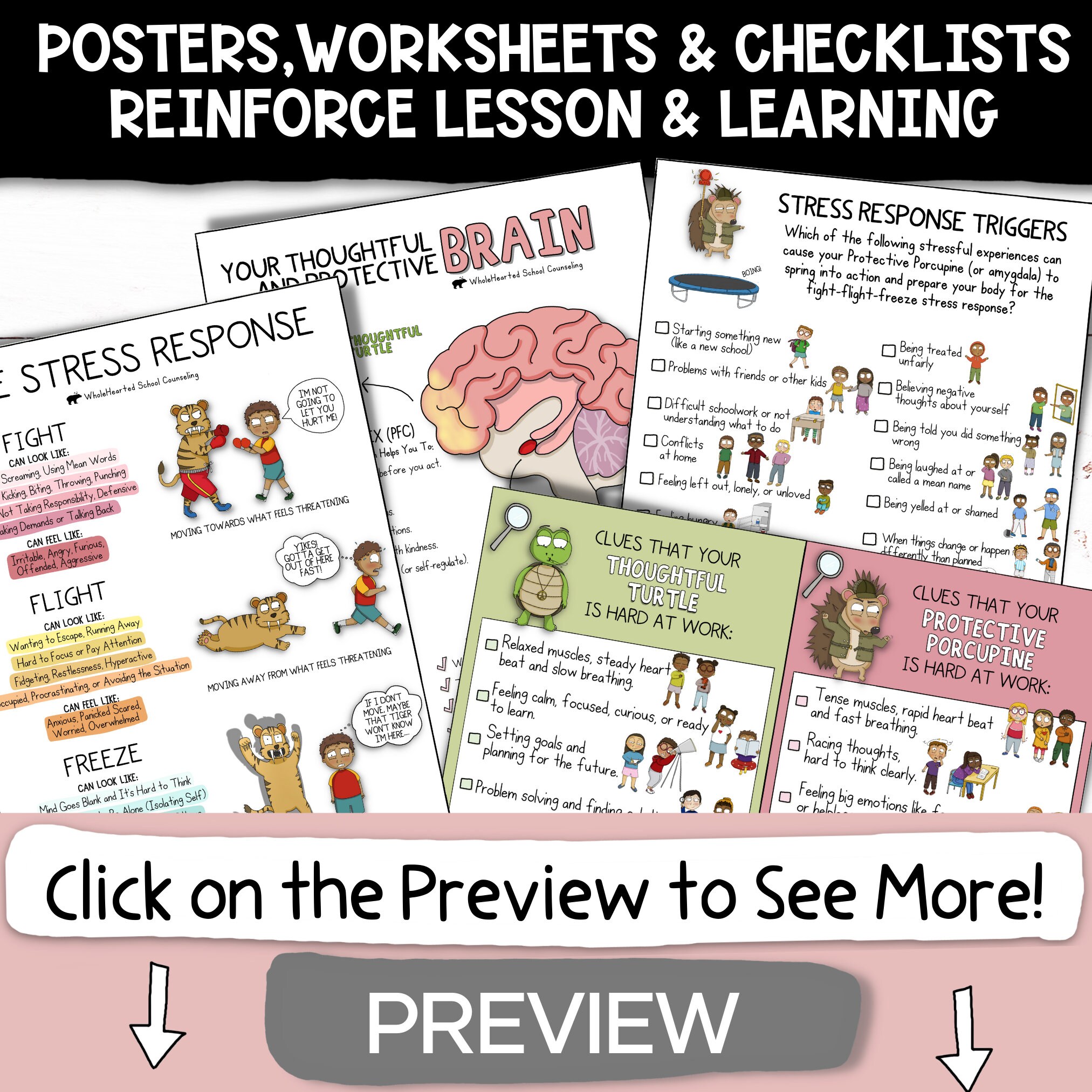 The Brain and Stress Response SEL Trauma Sensitive Kids Lesson on ...