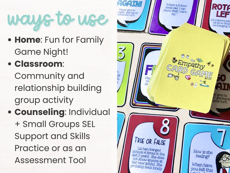 Empathy Counseling Game, Therapy for Kids & Teens, SEL Coping Skills ...
