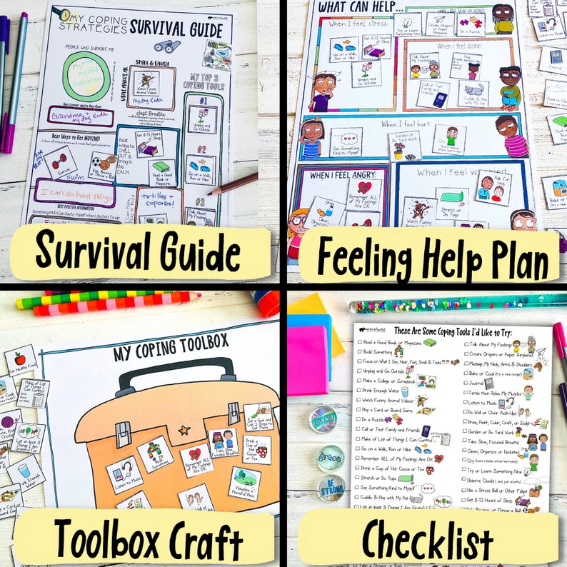 50 Coping Skills for Kids: SEL Lesson & Stress Management Activities ...