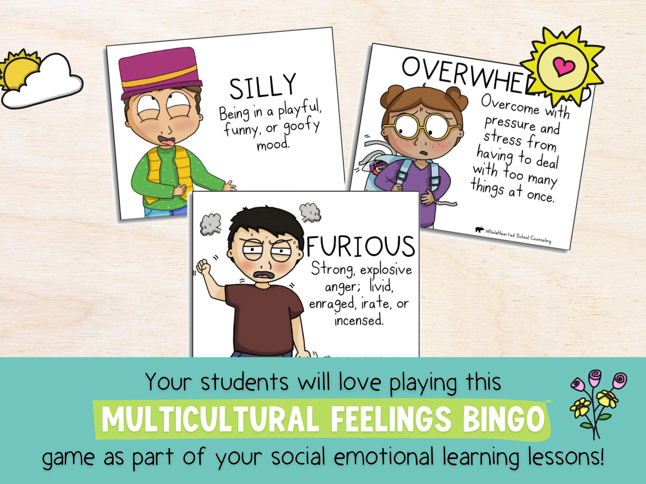 Multicultural Feelings Bingo: Emotional Awareness Activities,diversity ...