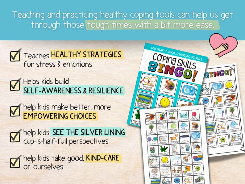 Coping Skills BINGO Game: Stress Management & SEL Activity - Etsy