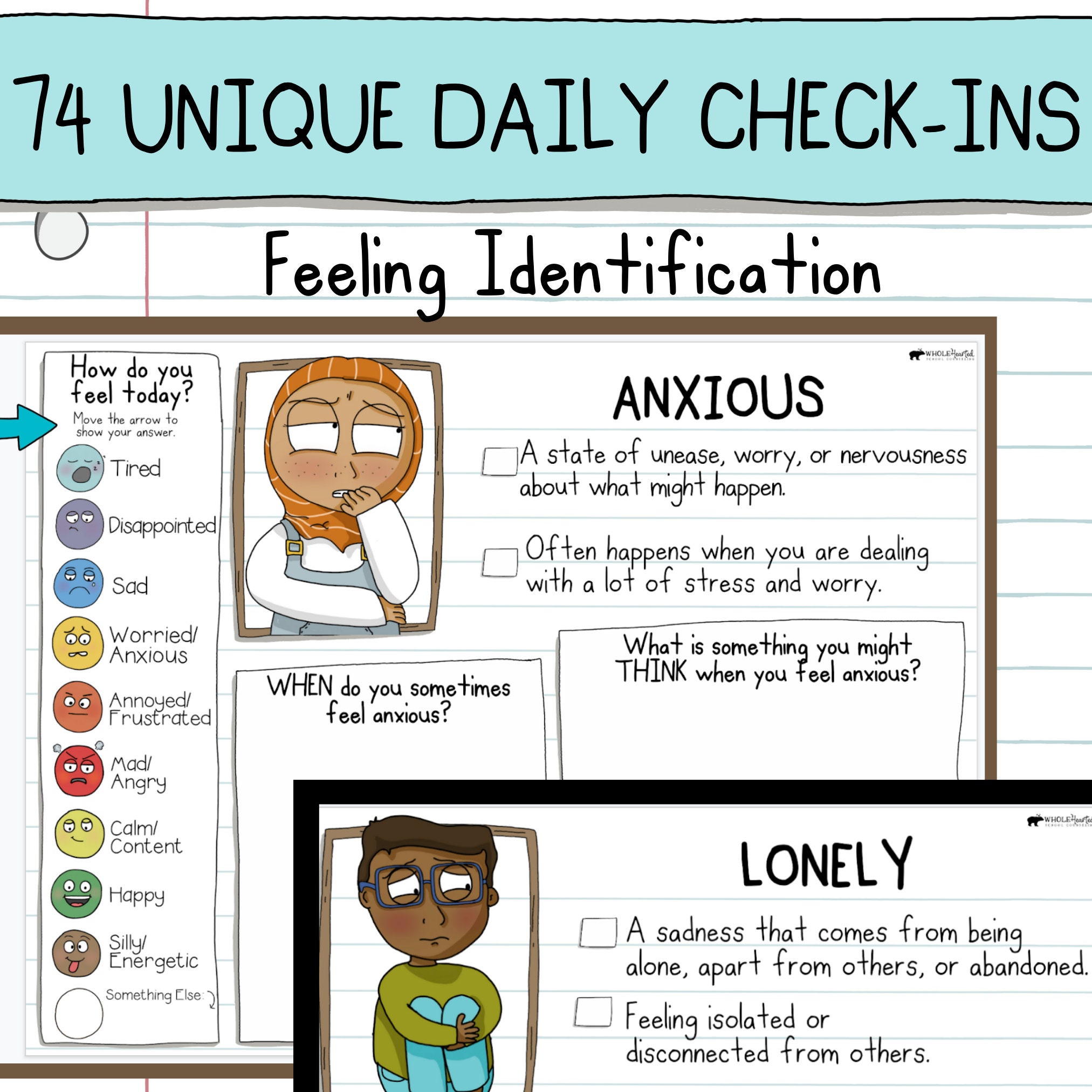 Self-awareness Social Emotional Learning Daily Check-in Journal ...