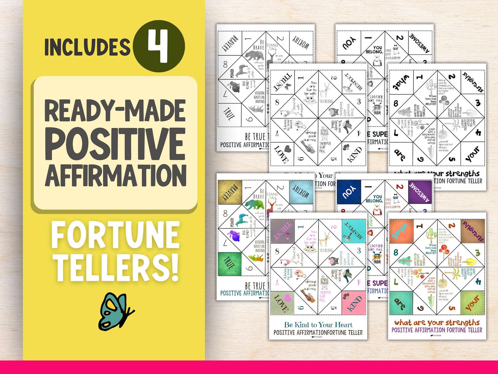 Positive Affirmation Activity for Kids, Counseling Lesson, Self Esteem ...