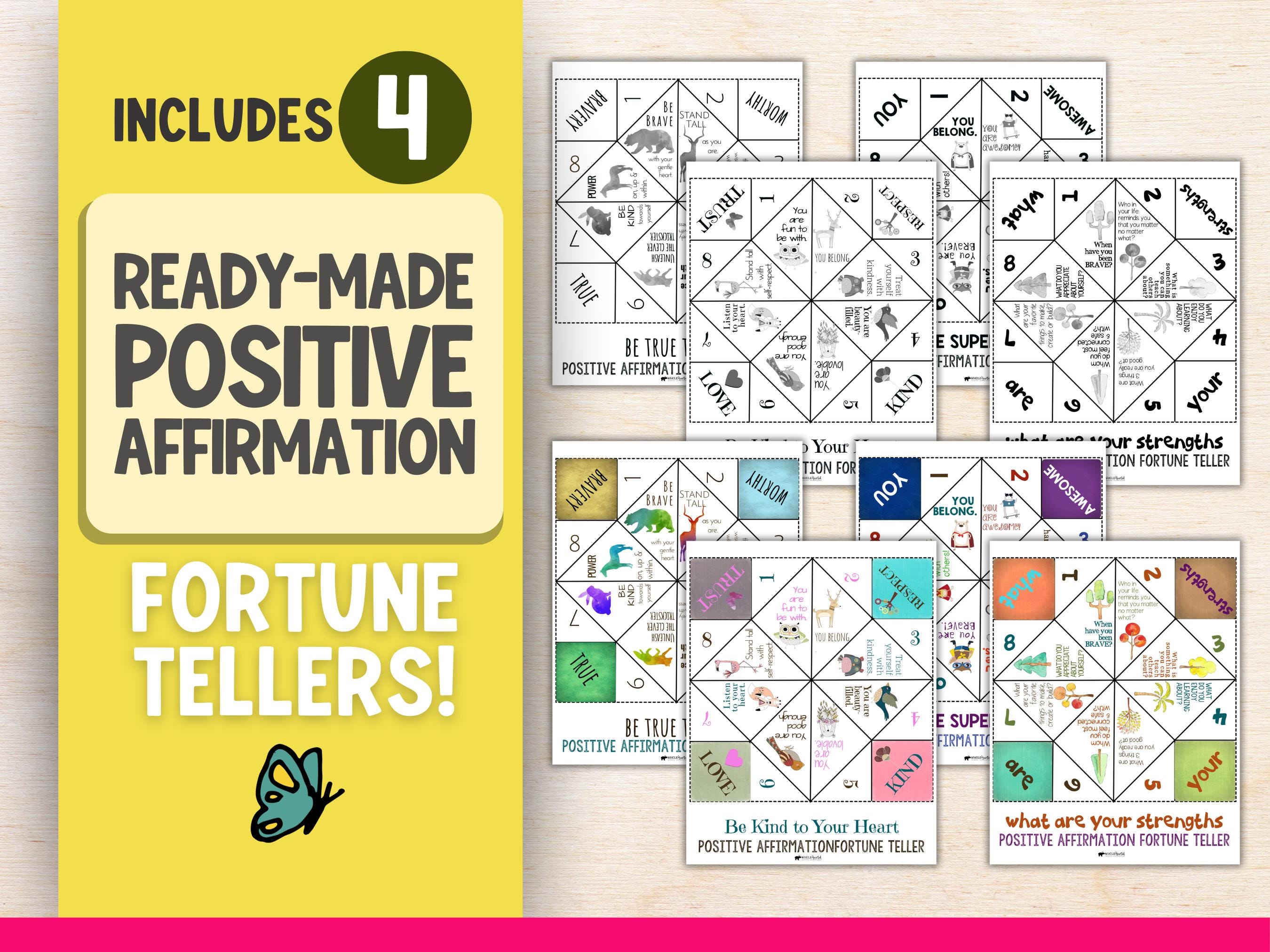 Positive Affirmation Activity for Kids, Counseling Lesson, Self Esteem ...