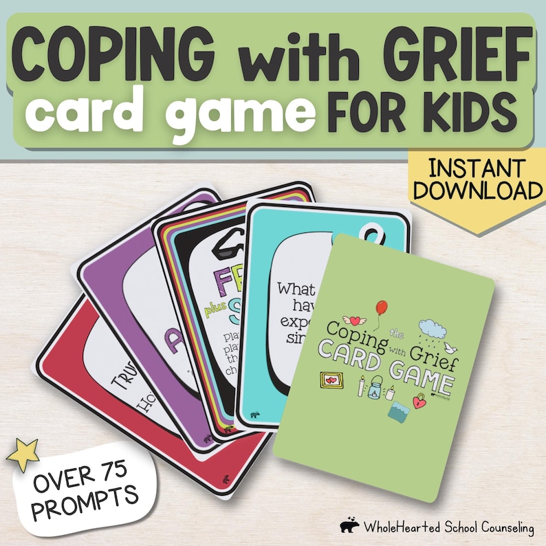 Coping With Grief Card Game: Kids & Teens Therapy (printable/digital ...