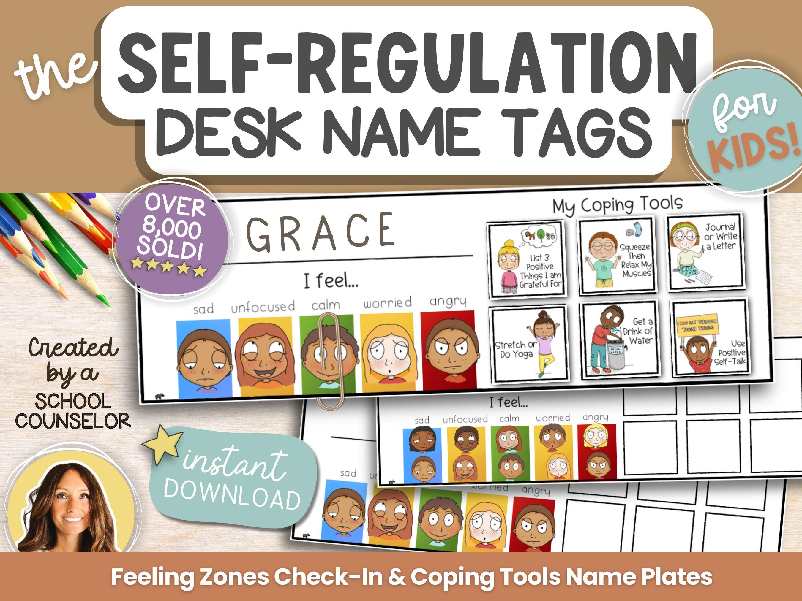 Self-regulation Desk Name Tags: Emotional Check-in, Coping Tools ...