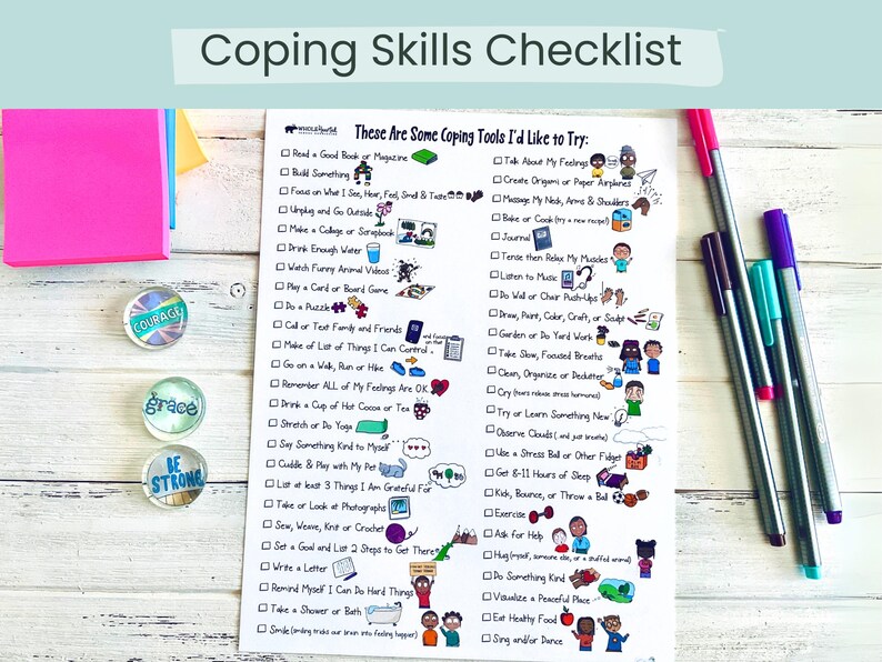 50 Coping Skills for Kids: SEL Lesson & Stress Management Activities ...