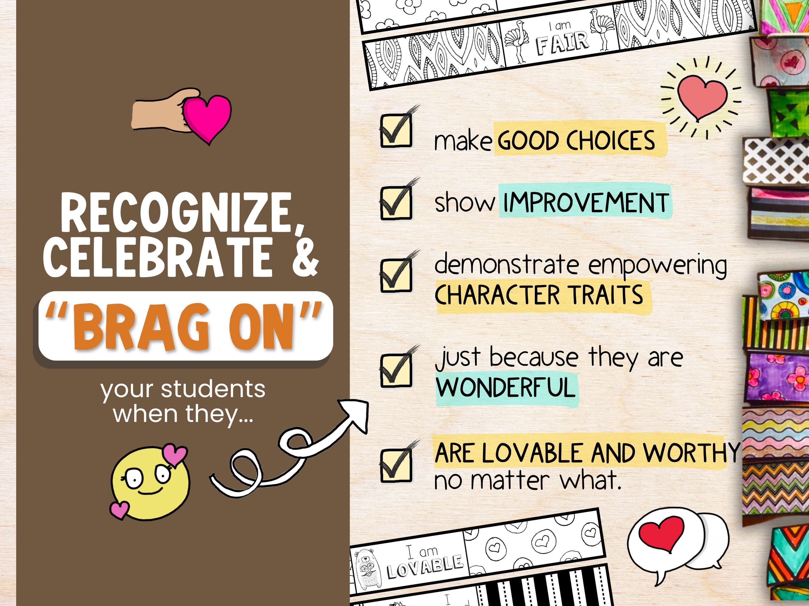 Brag Bracelets - Character Traits, Affirmations & Positive ...