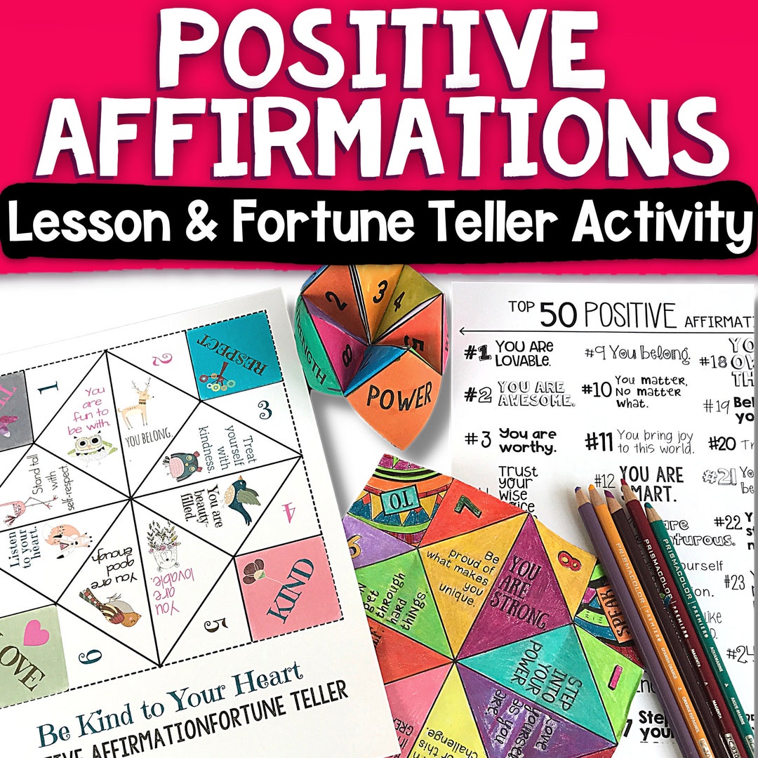 Positive Affirmation Counseling Lesson, Self Esteem Group Activity ...
