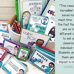 CALM DOWN CORNER: Classroom & Home Calm Kit, Sel Coping Tools ...