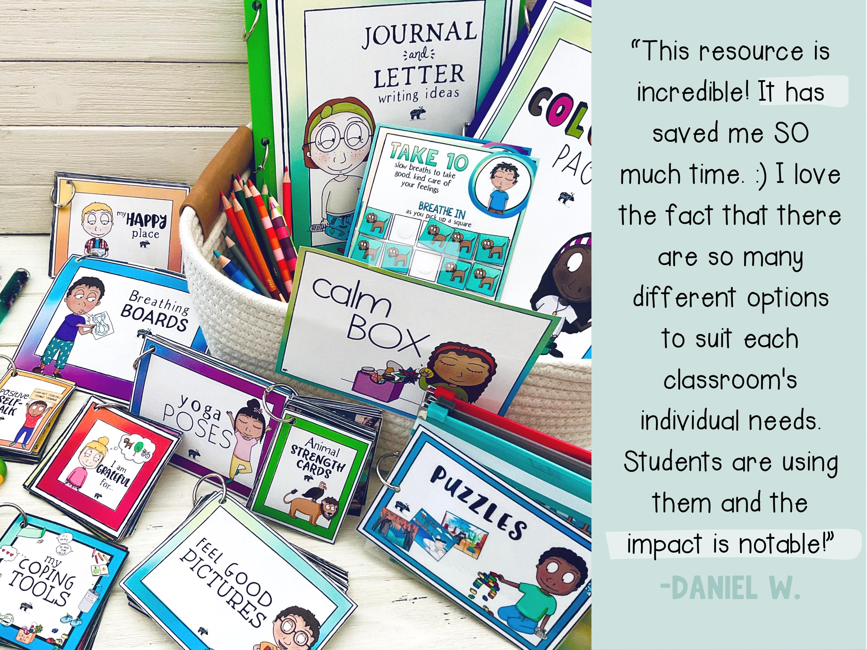 CALM DOWN CORNER: Classroom & Home Calm Kit, Sel Coping Tools ...