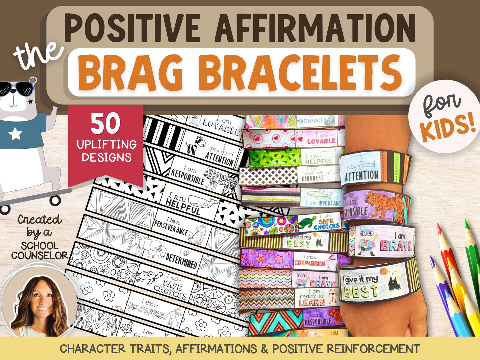 Brag Bracelets - Character Traits, Affirmations & Positive ...