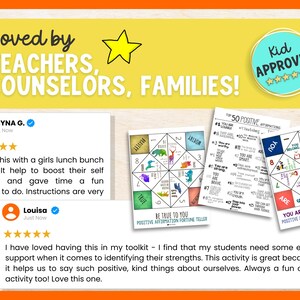 Positive Affirmation Activity for Kids, Counseling Lesson, Self Esteem ...