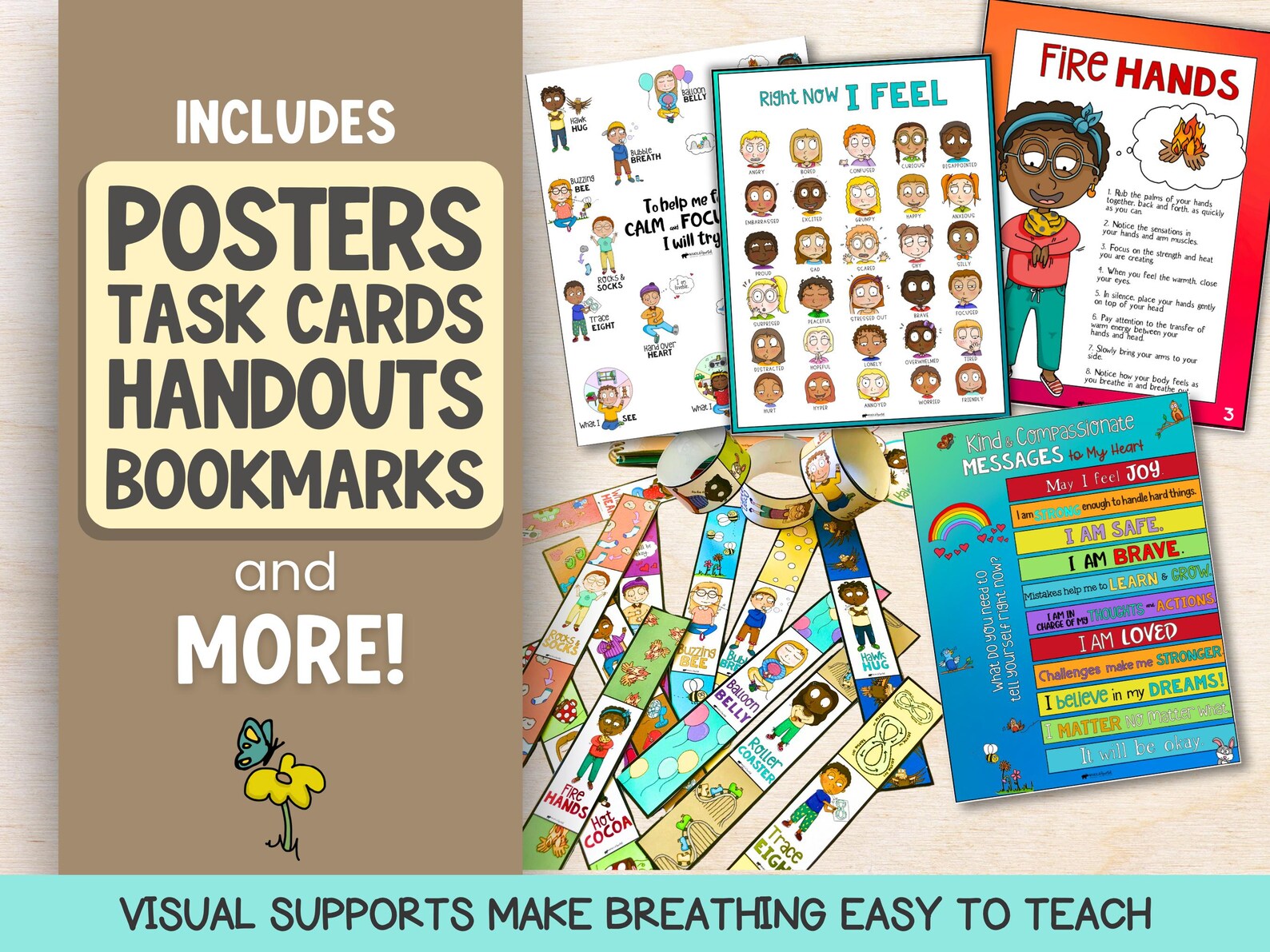 Mindful Breathing Exercises for Kids: Calm Corner SEL Tools (digital ...