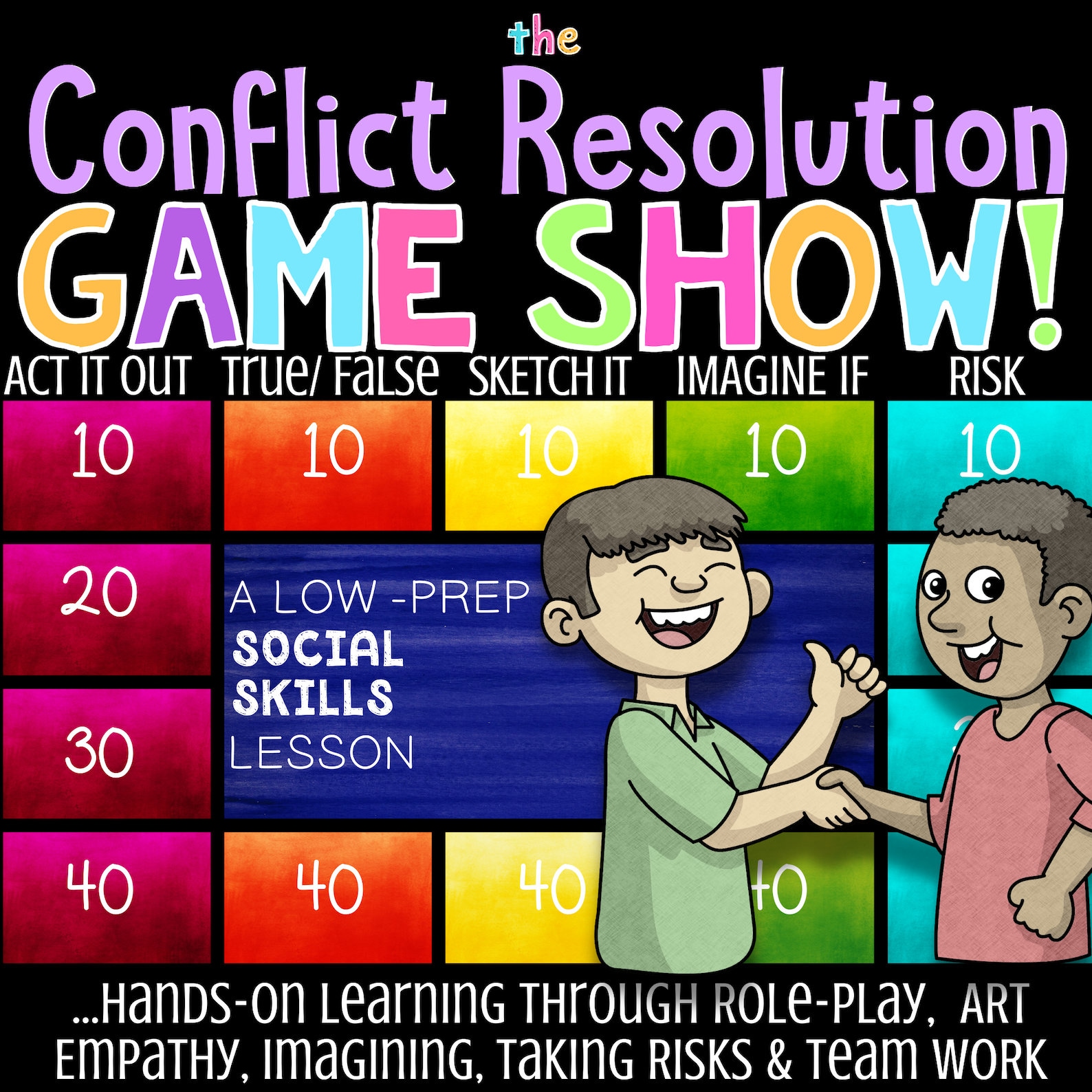 Conflict Resolution Game Show – Social Skills SEL Lesson (digital ...