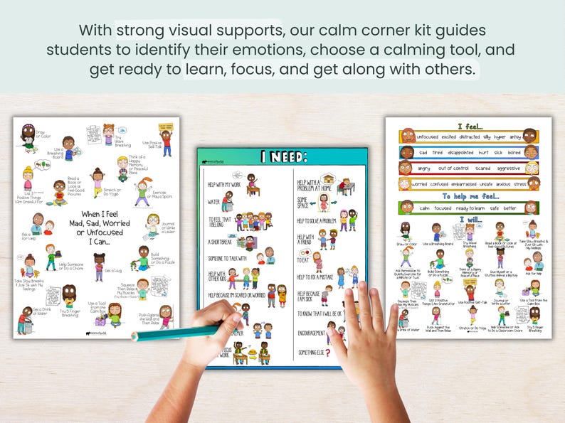CALM DOWN CORNER: Classroom & Home Calm Kit, Sel Coping Tools ...