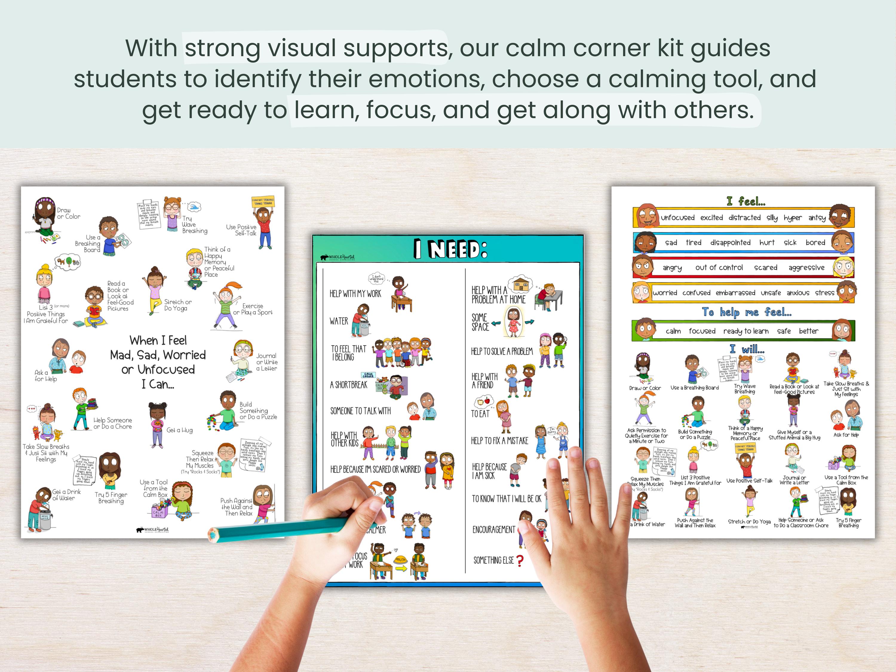 CALM DOWN CORNER: Classroom & Home Calm Kit, Sel Coping Tools ...