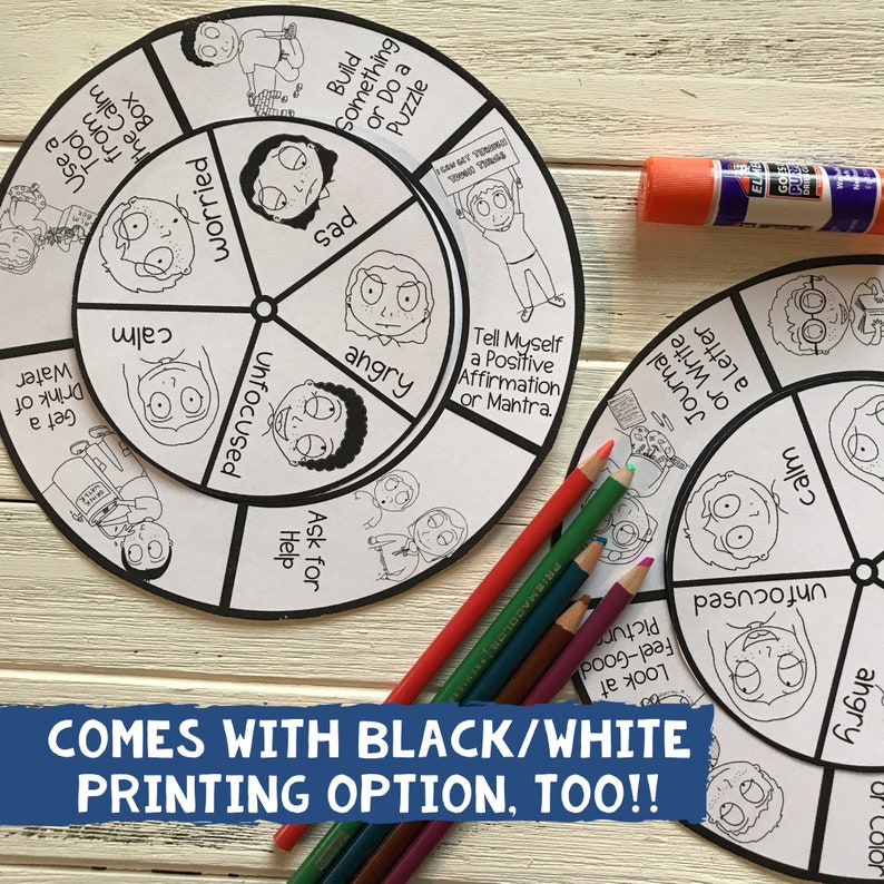 Self-regulation Spinners | Emotional Regulation SEL Activities for Calm ...