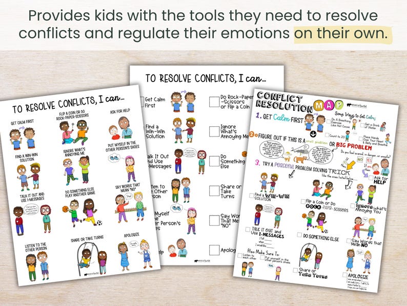 Conflict Resolution Tool for Kids - Teach Problem Solving, SEL Skills ...