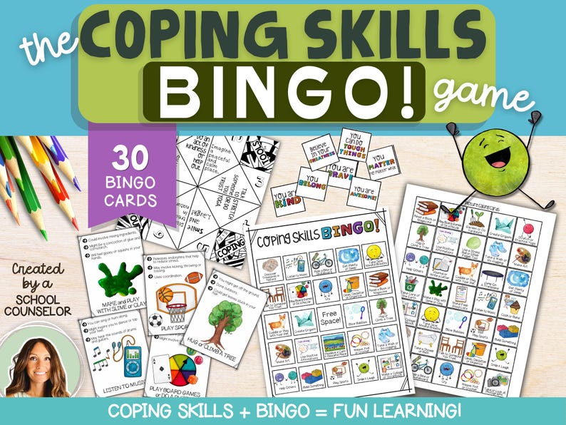 Coping Skills BINGO Game: Stress Management & SEL Activity - Etsy