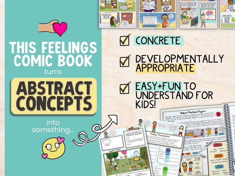 Feelings Comic Book for Kids: SEL Activities & Emotion Workbook ...