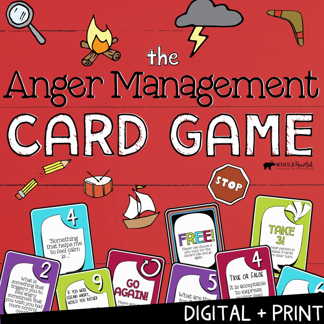 ANGER MANAGEMENT/ Print Digital SEL Game Social Emotional Distance ...