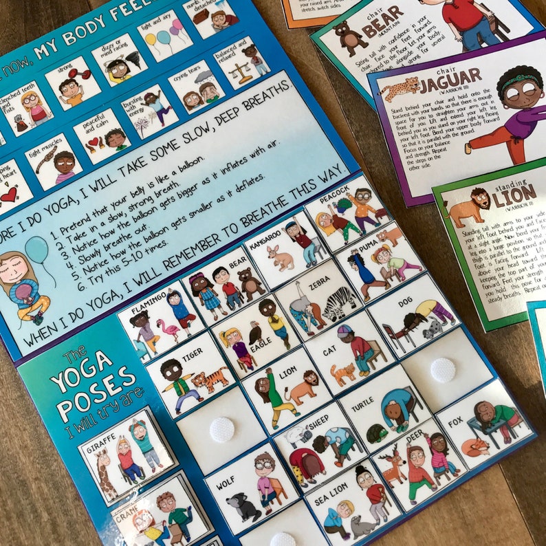 Kids Mindfulness Yoga Poses: Classroom Management, Calm Corner, Brain ...