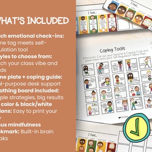 Self-regulation Desk Name Tags: Emotional Check-in, Coping Tools ...