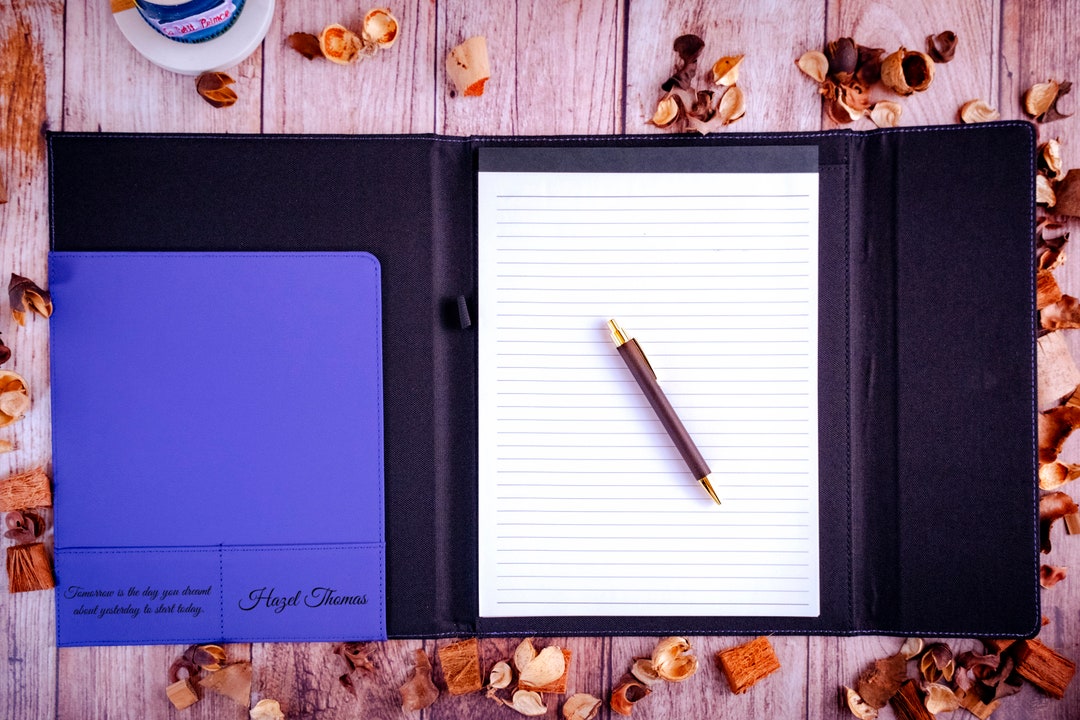 Personalized Leather Padfolio, Customized Leather Portfolio ...