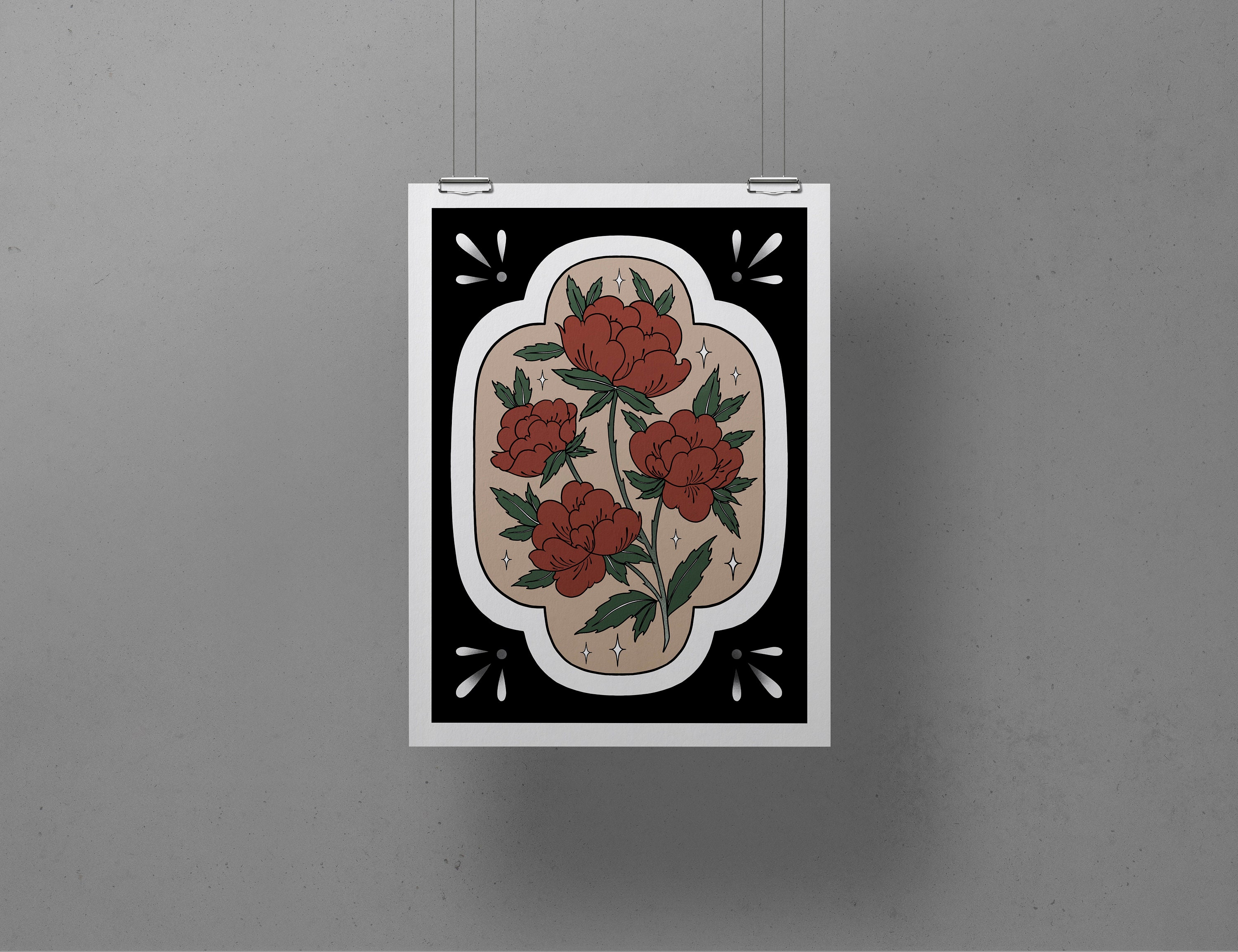 Ornamental Flower Poster (color): Flower, Nature, Plant Wall Decor ...