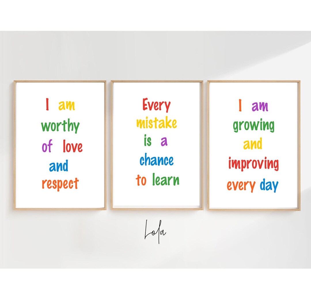 Motivational Posters for Kids Room,playroom Wall Art Decor,positive ...