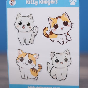 Smiling Kawaii Kitten Vinyl Sticker: Spread Happiness With Every Purr ...