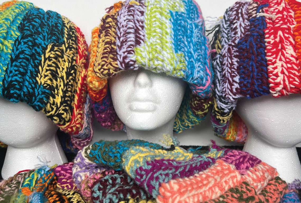 Crochet Scrap Beanie - Etsy