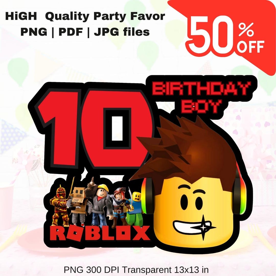 Roblox Birthday Png, Birthday Roblox, Sublimation Design, Birthday Boy ...