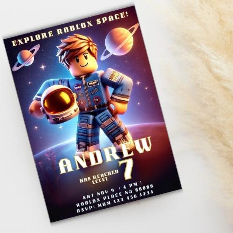 Roblox Boy, Roblox Invitation, Kids Roblox Invite,kids Invitation ...
