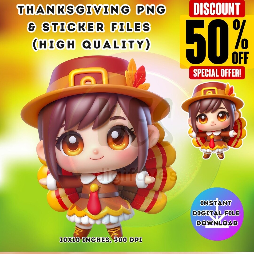 Thanksgiving Png, Thanksgiving Kids, Kids Png,sublimation Design, Chibi ...