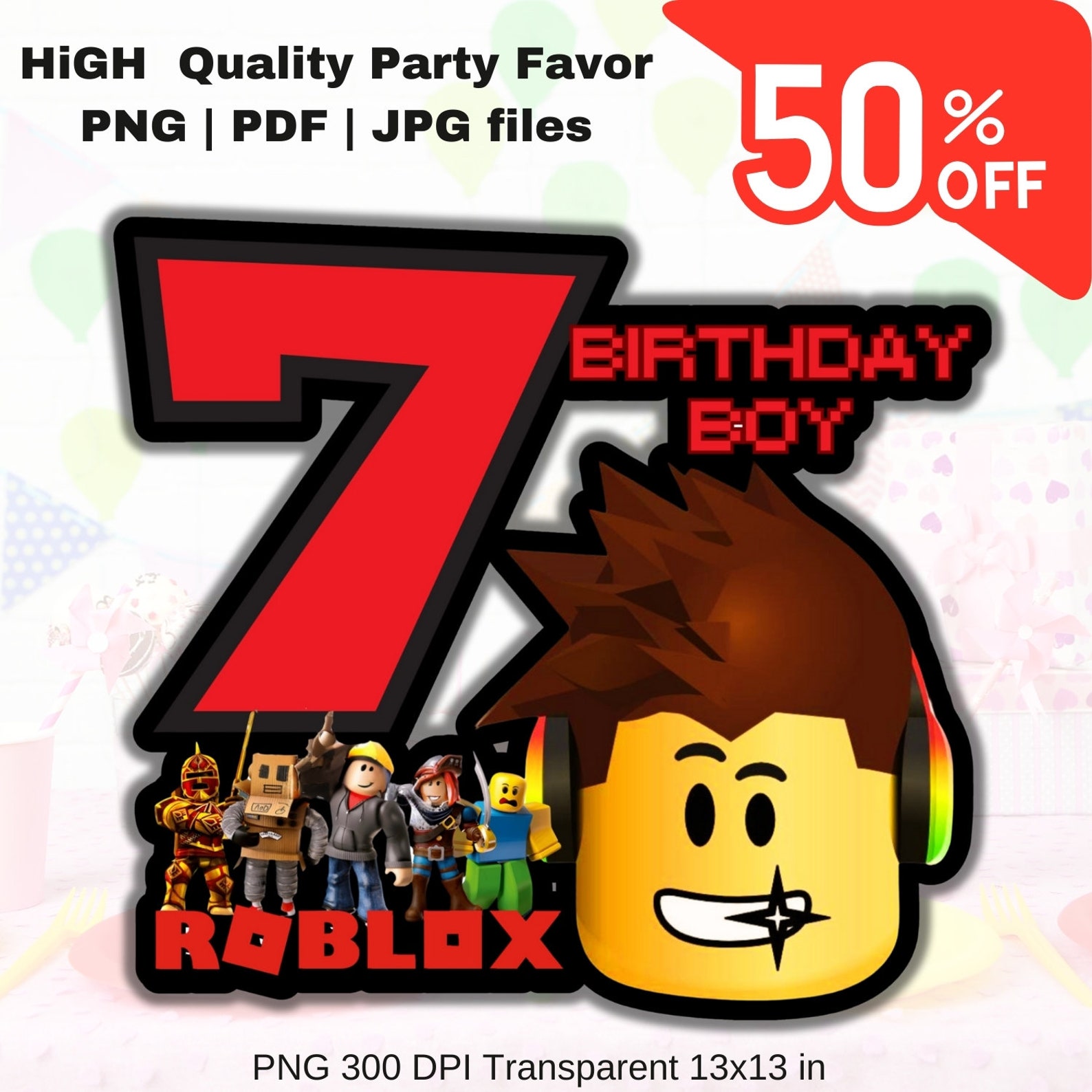Roblox Birthday Png, Birthday Roblox, Sublimation Design, Birthday Boy ...