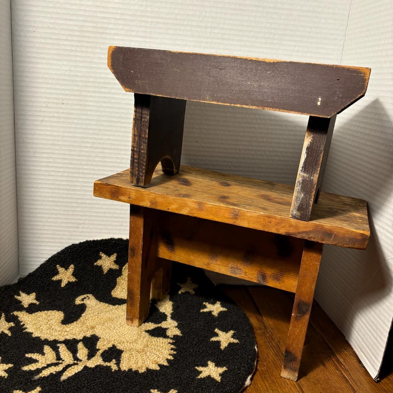 Small Antique Stool - Etsy