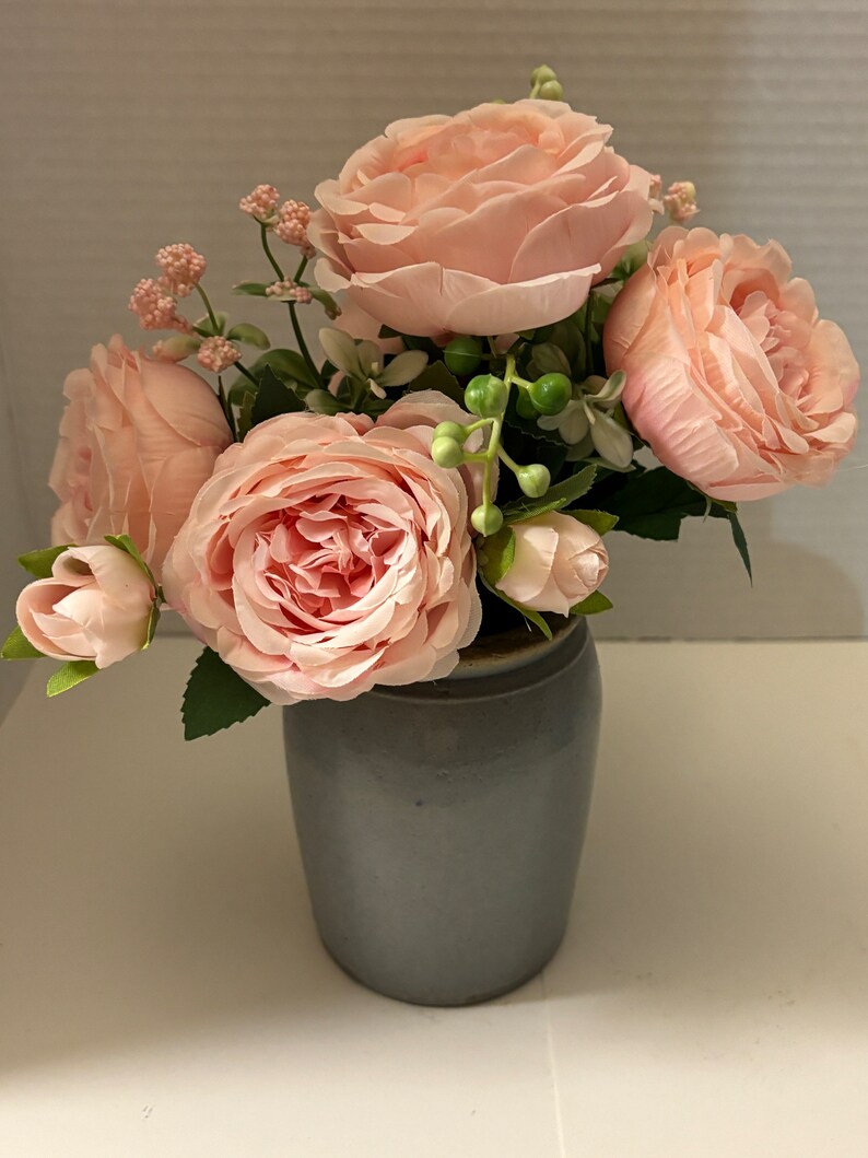 Two Blue Small Antique Crocks With Cabbage Roses - Etsy