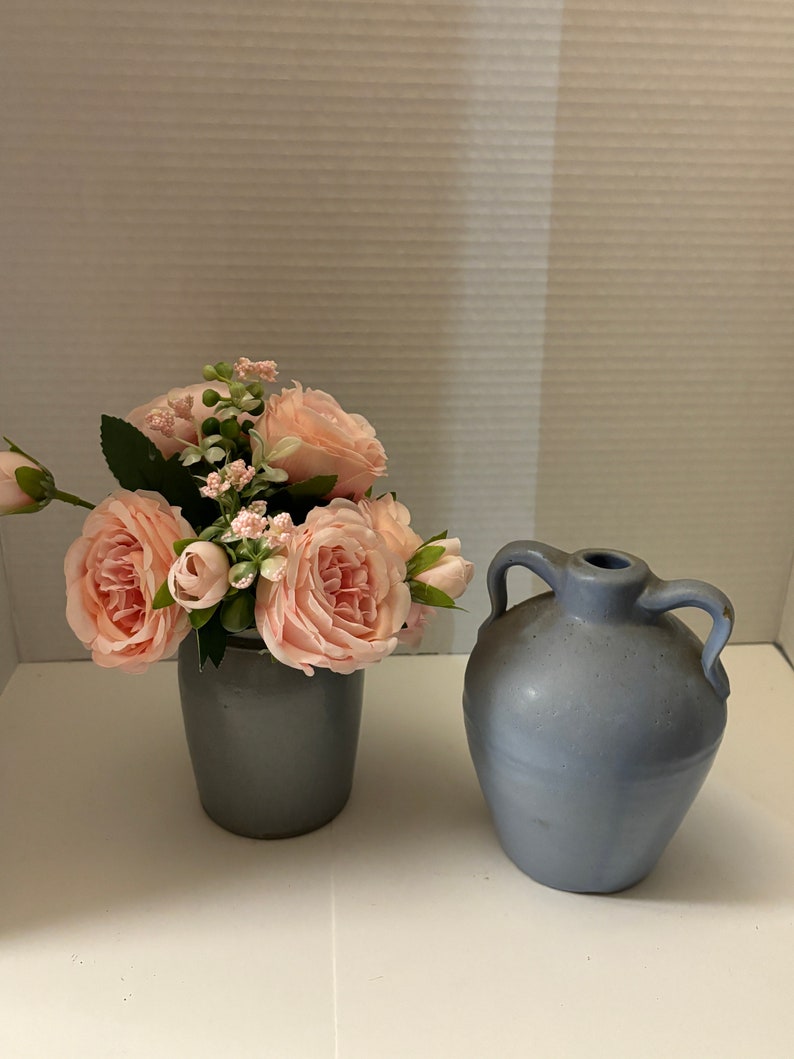 Two Blue Small Antique Crocks With Cabbage Roses - Etsy