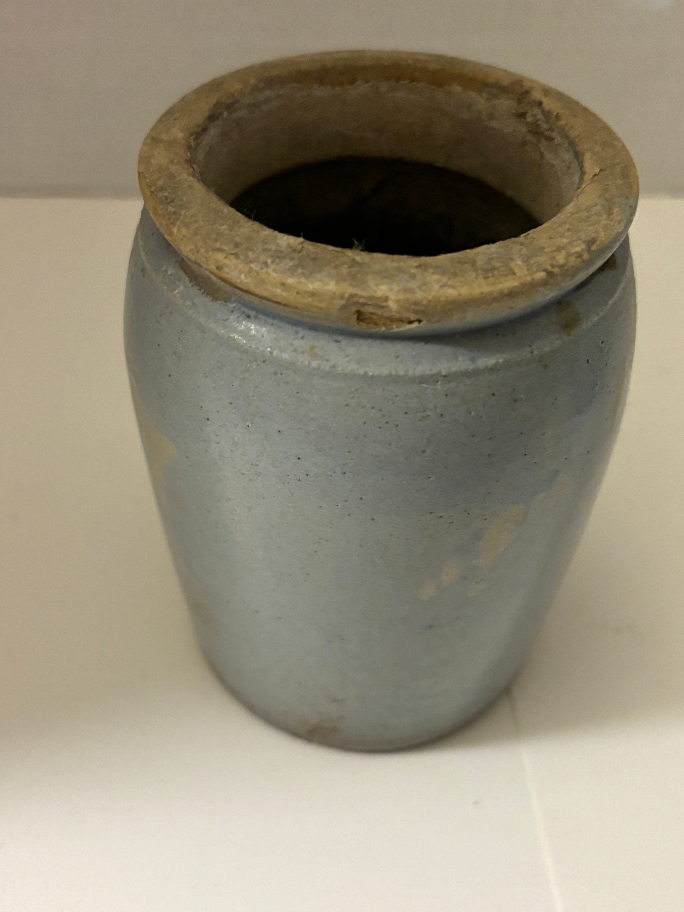 Two Blue Small Antique Crocks With Cabbage Roses - Etsy