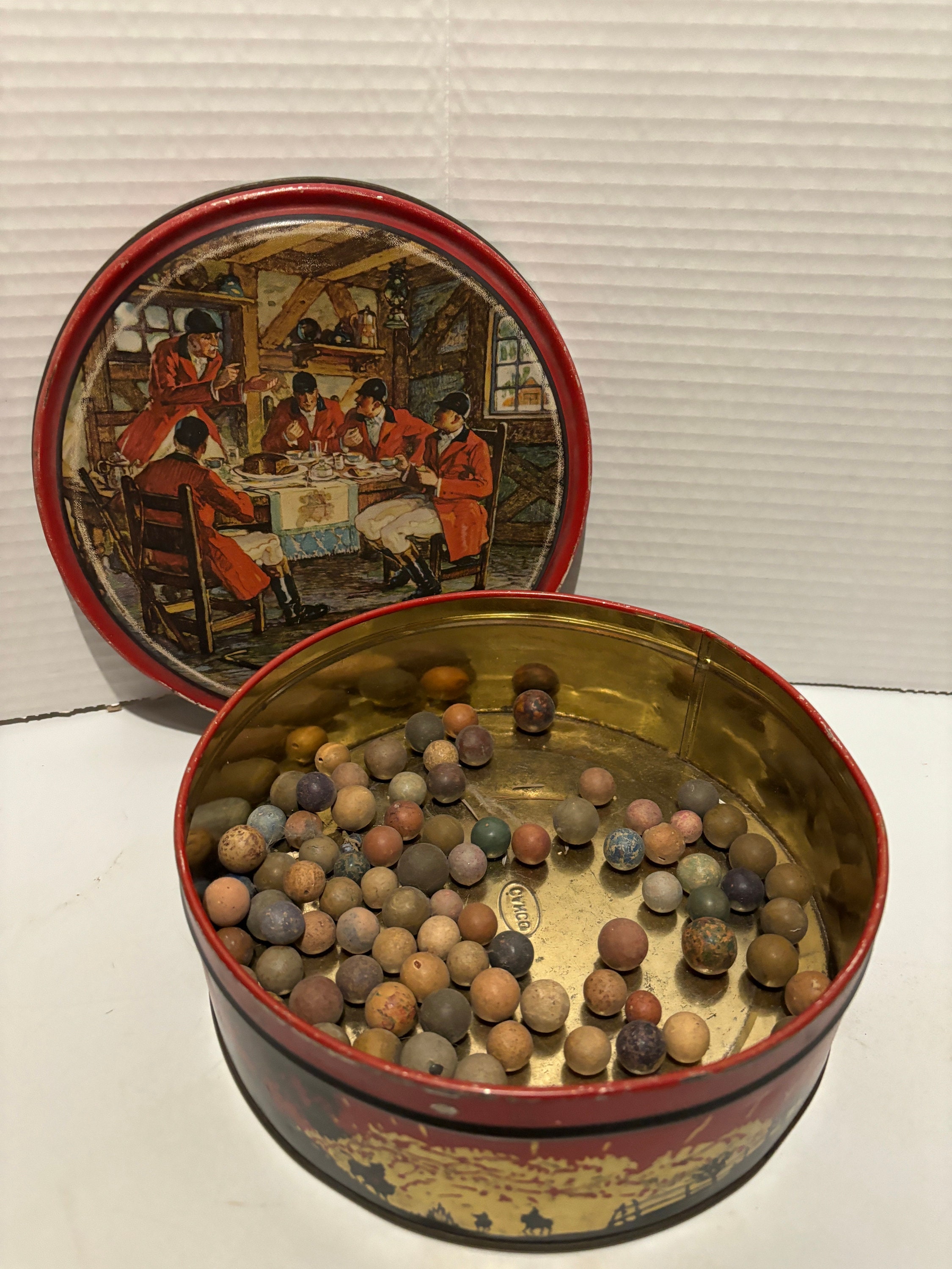 Antique Clay Marbles With Tin - Etsy