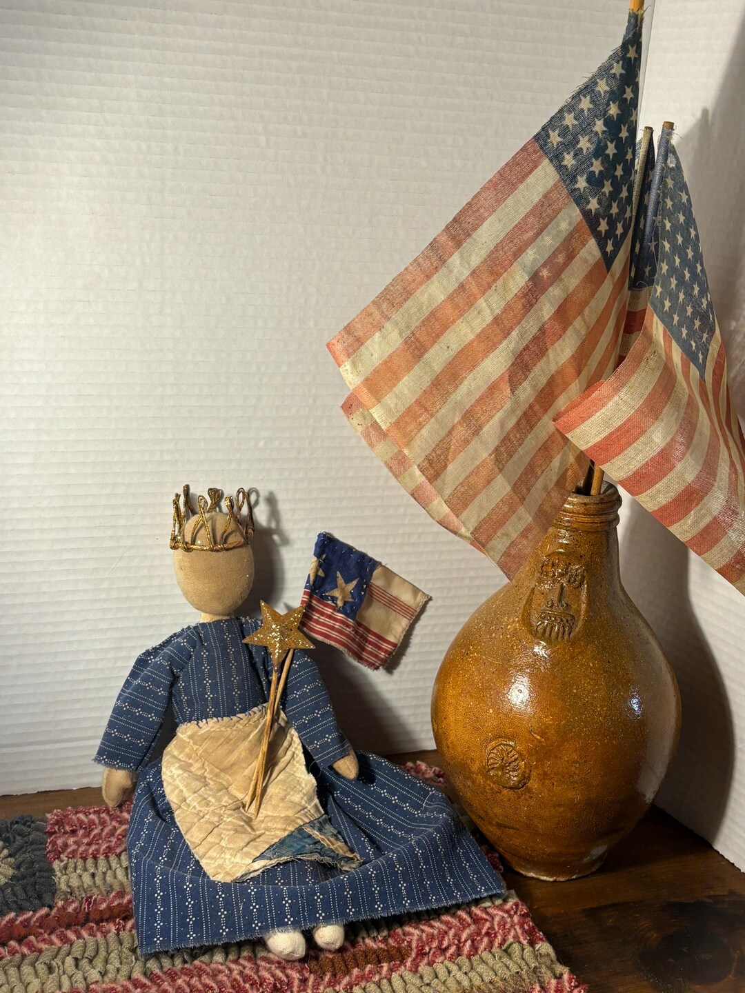 Primitive Lady Liberty Handmade Rag Doll - Etsy